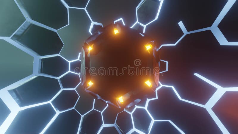 Futuristic Physics Atomic Core. Abstract Geometry Sphere 3d Render ...