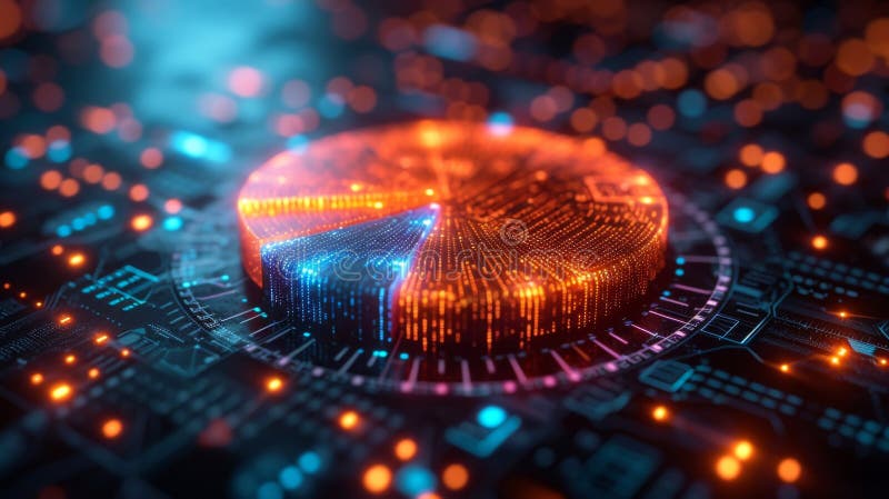 A Futuristic Pie Chart Depicting the Breakdown of Income Expenses and ...