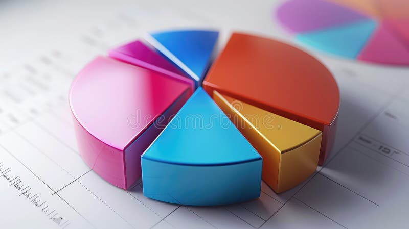 Futuristic Pie Chart Illustrating Income, Expenses, and Savings - a ...