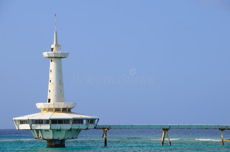 Futuristic Pier on Bahamas stock photo. Image of pier - 12697296