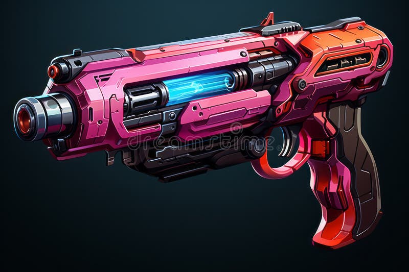 Plasma gun ai generated stock illustration. Illustration of pulse ...