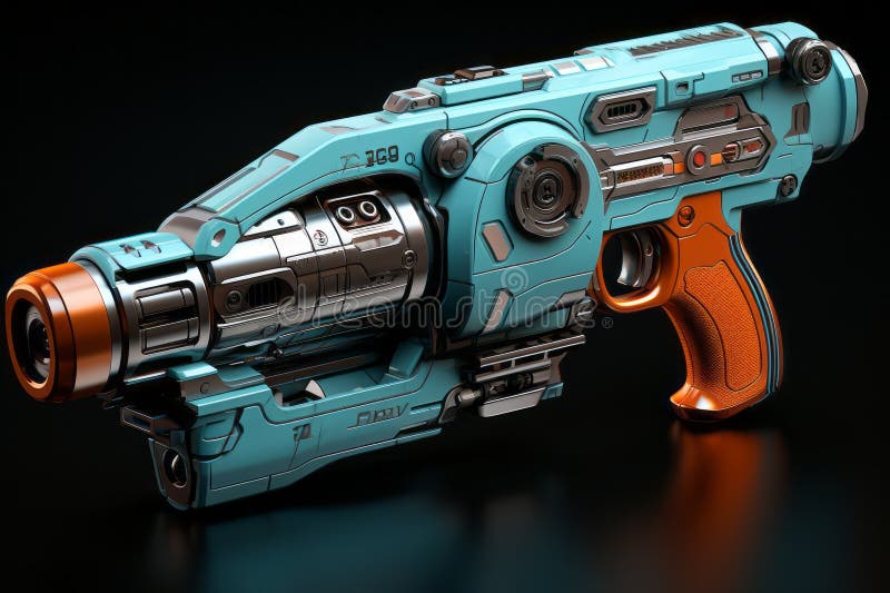 Plasma gun ai generated stock illustration. Illustration of blaster ...