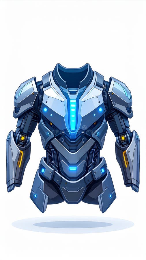 Futuristic Pixel Art Robot Armor Suit Stock Illustration - Illustration of science, modern ...