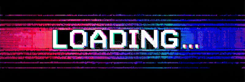 Futuristic Pixel Style Game Loading Bars Stock Image - Image of ...