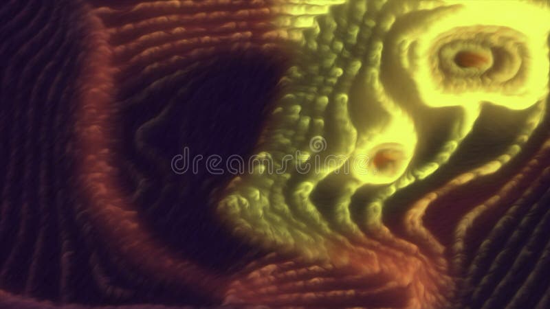 Futuristic Plasma Waves with Bends. Motion. Colorful Glowing Lines Move ...