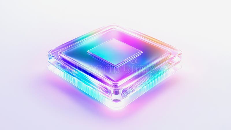Futuristic Plastic Chip with Vibrant Translucent Design Stock Image ...