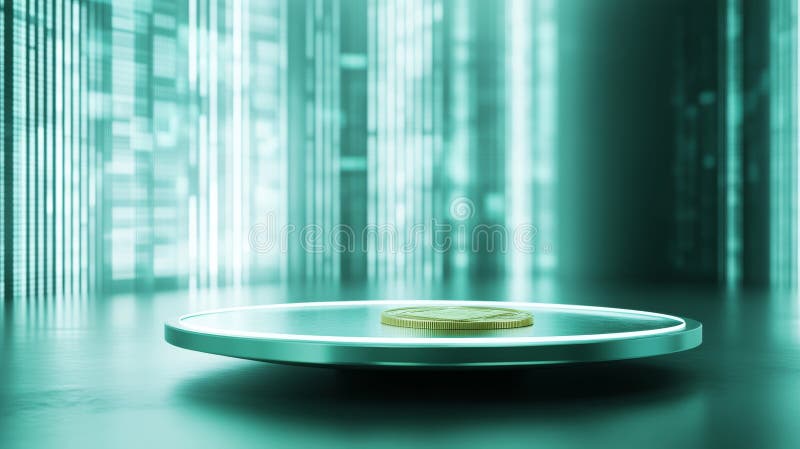 The Futuristic Platform, Made of Metal, Showcases Data Visualizations ...