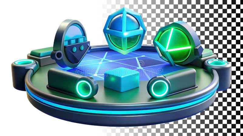 Futuristic Platform, Tech Stage, Modern Pedestal, Display and ...