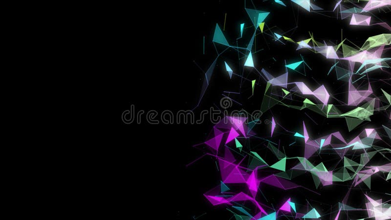 Futuristic Plexus Video Animation Abstract Network Node Wave Plexus Of Abstract Colourful Glow