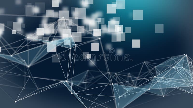 Futuristic Plexus Technology Abstract Background. 3D Rendering. Stock Video - Video of element ...