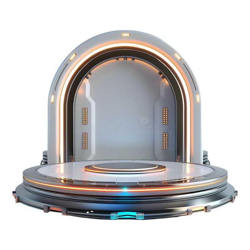 Futuristic Podium Stage on Transparent Background - Ai Generated Stock ...
