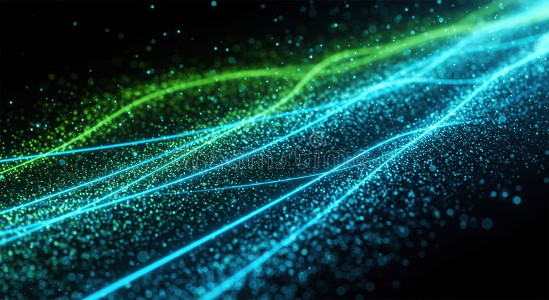 Futuristic Point Wave. Abstract Background with a Dynamic Wave ...