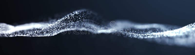 Futuristic Point Wave. Abstract Background with a Dynamic Wave ...
