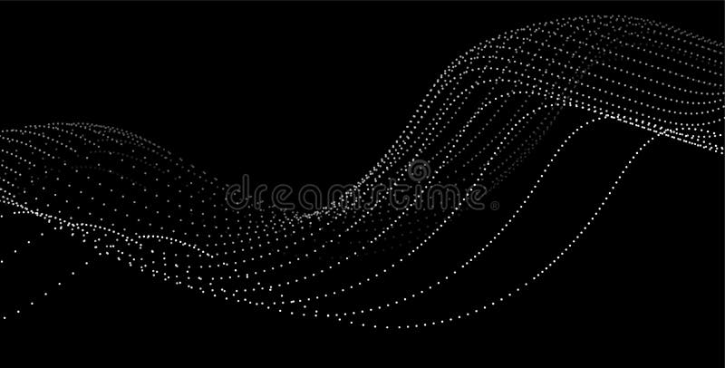 Futuristic point wave stock vector. Illustration of grid - 249356747