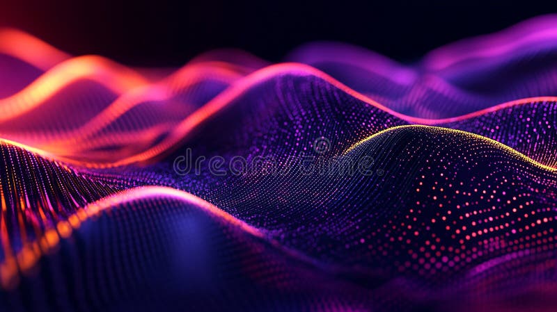 Futuristic Point Wave Abstract Technology Background Stock Illustration ...