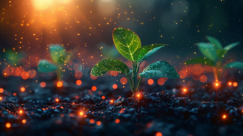 A Futuristic Polygonal Illustration of Business Growth and Startup ...