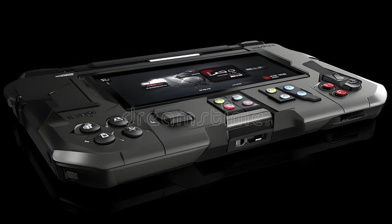 Futuristic Handheld Gaming Console Stock Illustration - Illustration of ...