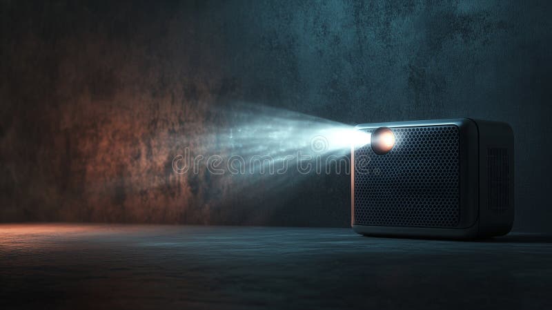 Futuristic Portable Projector Emits Vivid Light in a Sleek Metallic ...