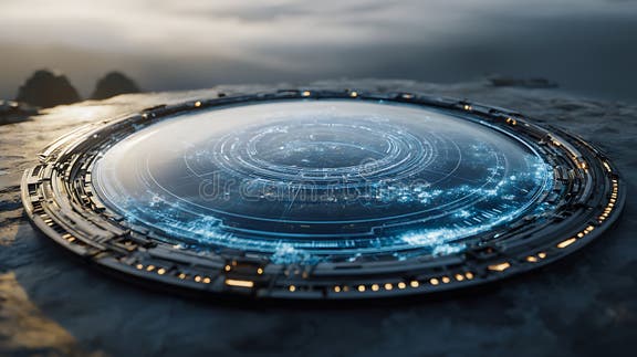 Futuristic Portal Technology Interface Circle Platform Sci Fi Design Element for Tech and ...