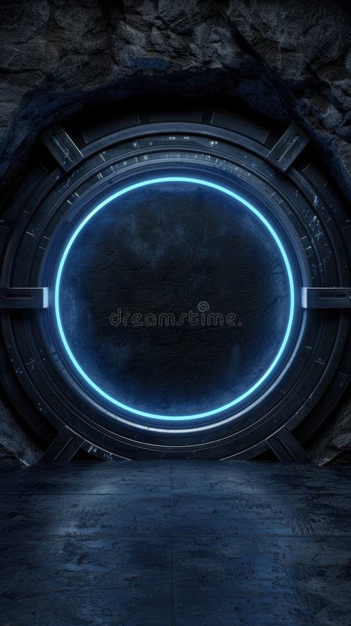 Futuristic Portal To Another World Stock Illustration - Illustration of ...