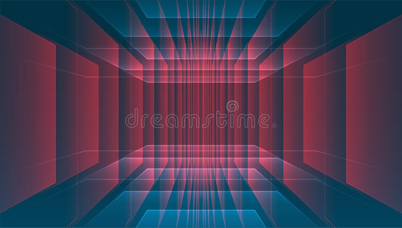 Futuristic Portal or Tunnel Stock Vector - Illustration of display ...