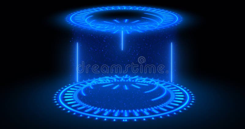 Futuristic Portals, Magic Hologram Display Technology Spotlight User ...