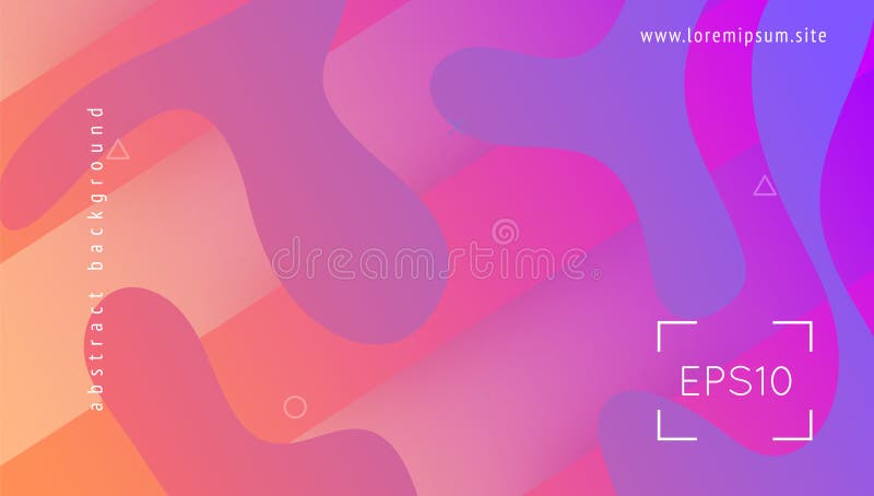 Futuristic Poster. Flow Landing Page. Cool Gradient Background Stock ...