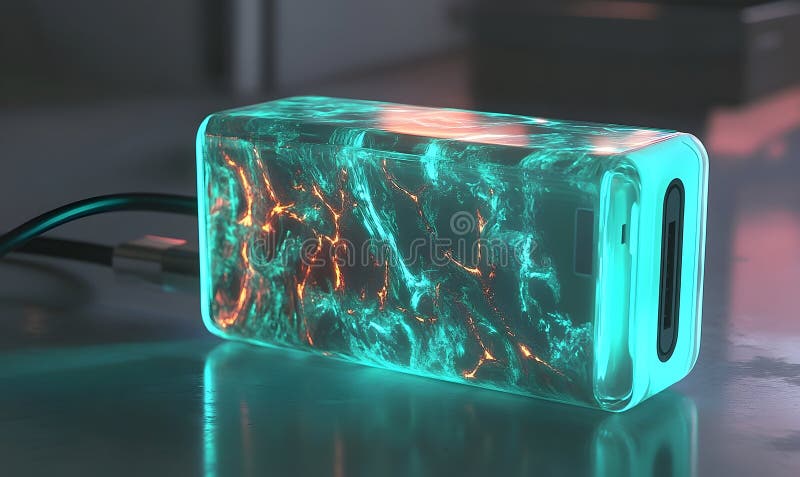 AI-Generated Energy Cube stock illustration. Illustration of cell ...