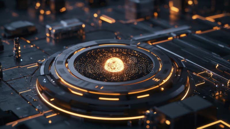 Futuristic Power Grid Concept Digital Environment Graphic ...