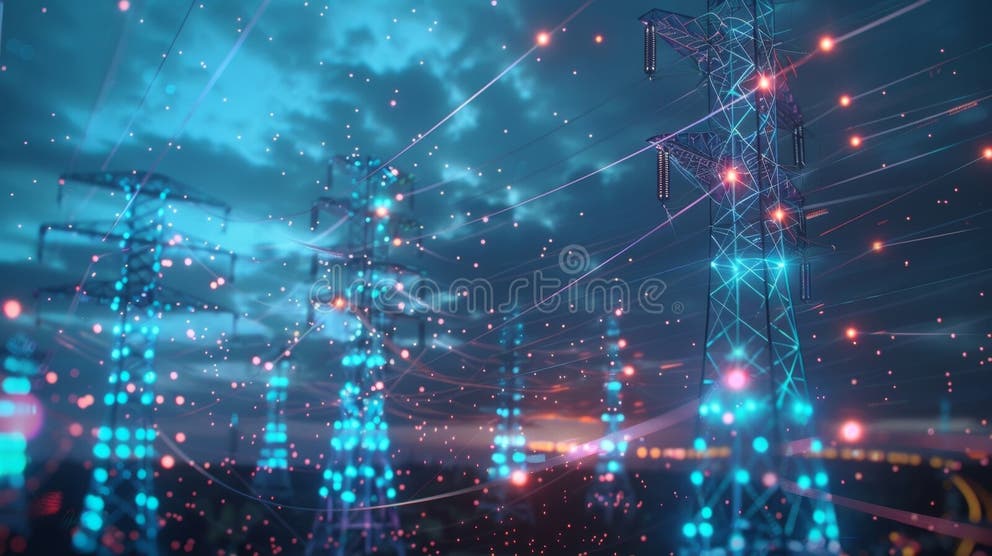 Futuristic Power Grid Transforming Energy Distribution with Digital ...
