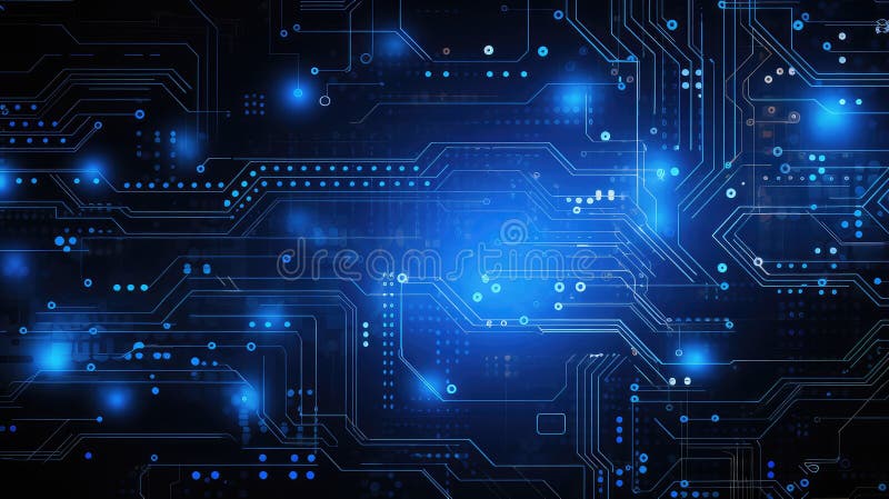 Futuristic Powerpoint Template Blue Stock Illustration - Illustration ...