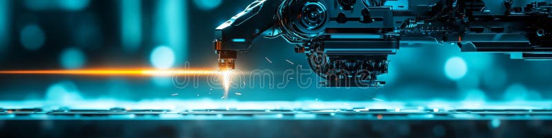 Futuristic Precision CNC Milling Machine in Action, Featuring Plasma ...