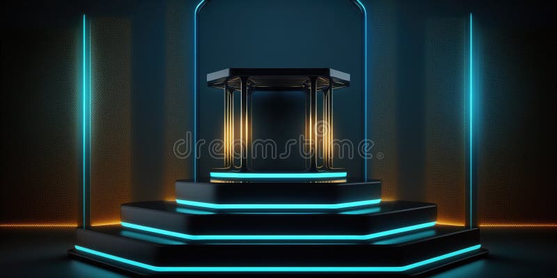 Futuristic Premium Concept Platform Podium for Your Product ...