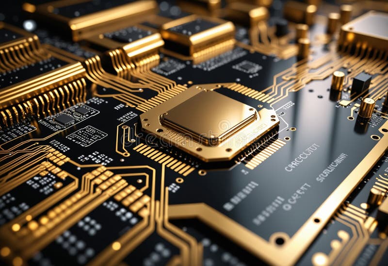 Futuristic Printed Circuit Board: AI Generated Illustration Stock ... Futuristic Printed Circuit Board: AI Generated Illustration Stock ...