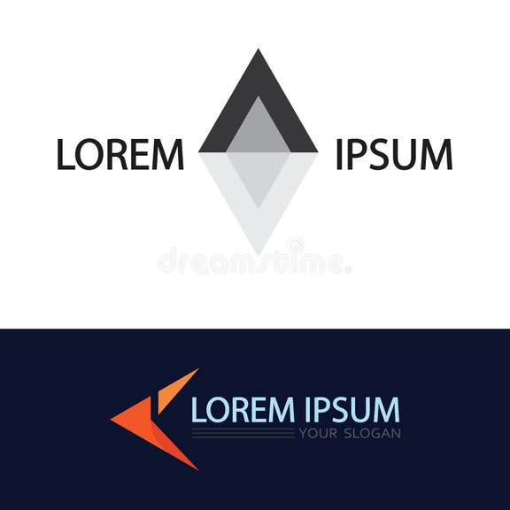 Futuristic Prismatic Triangle Shape Logo with Abstract Geometric Vector ...