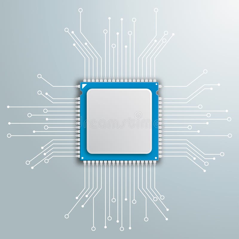 Futuristic Processor Circuit Board Stock Vector - Illustration of ...