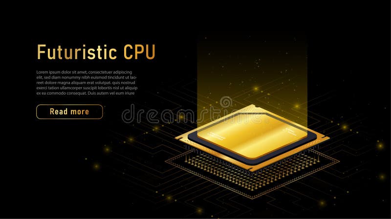 Futuristic Processor Concept Stock Vector - Illustration of base, block ...