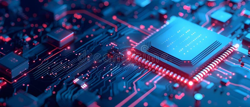 Futuristic Processor Core - Data Computing Hub. Concept Innovative ...