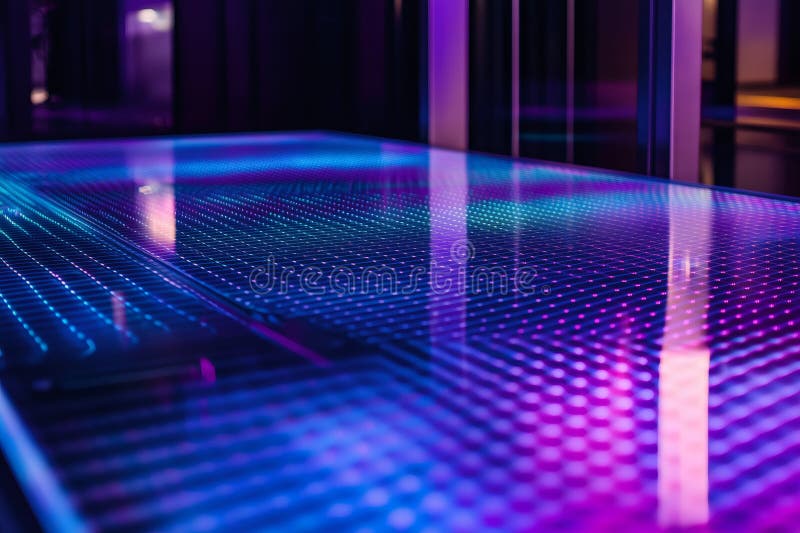 Futuristic Product Placement, Interactive Tabletop Displaying Glowing ...