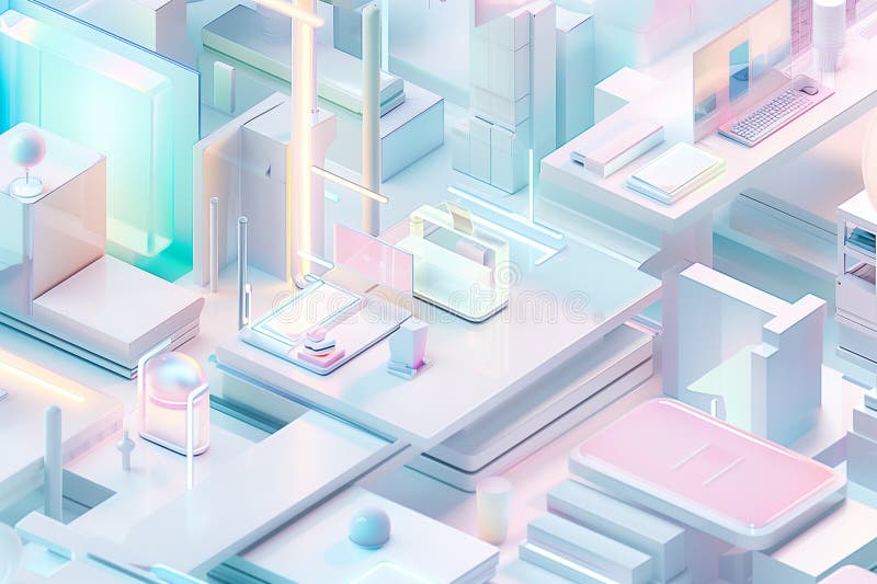 Futuristic Professionals Planning Office Layout on-site Planning ...