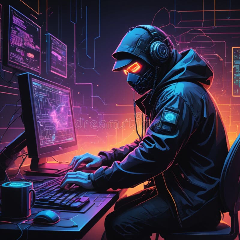 Futuristic Programmer Working on Advanced Systems – Technology and ...