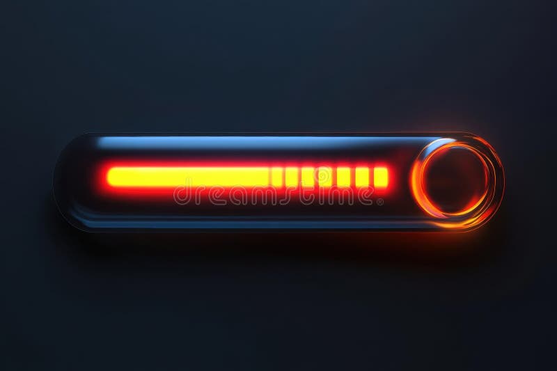Futuristic Progress Bar, a Glowing Indicator of Advancement Stock Image ...