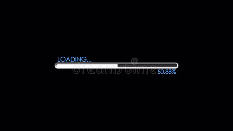Futuristic Progress Loading Bar 0-100. Growth in Process Expressed in ...