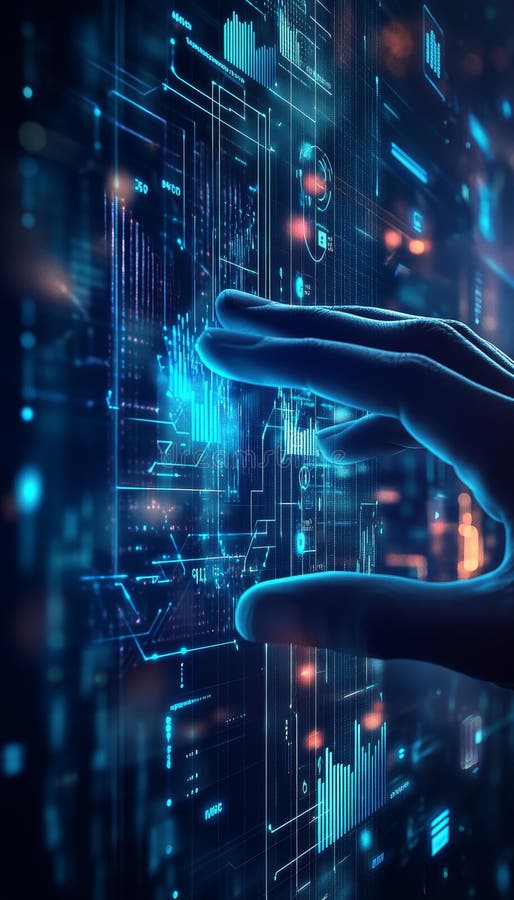 Futuristic Project Management Interface with Holographic Gantt Chart on ...