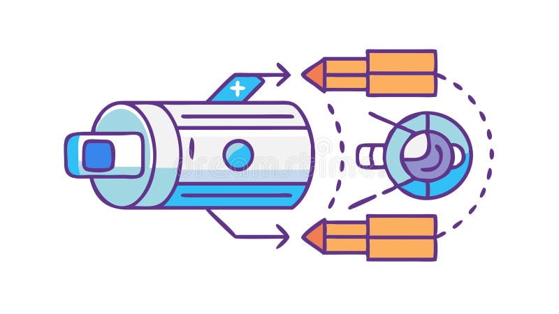 Futuristic Projectile Launcher, Advanced Weaponry Sci-Fi Tech, Vector ...