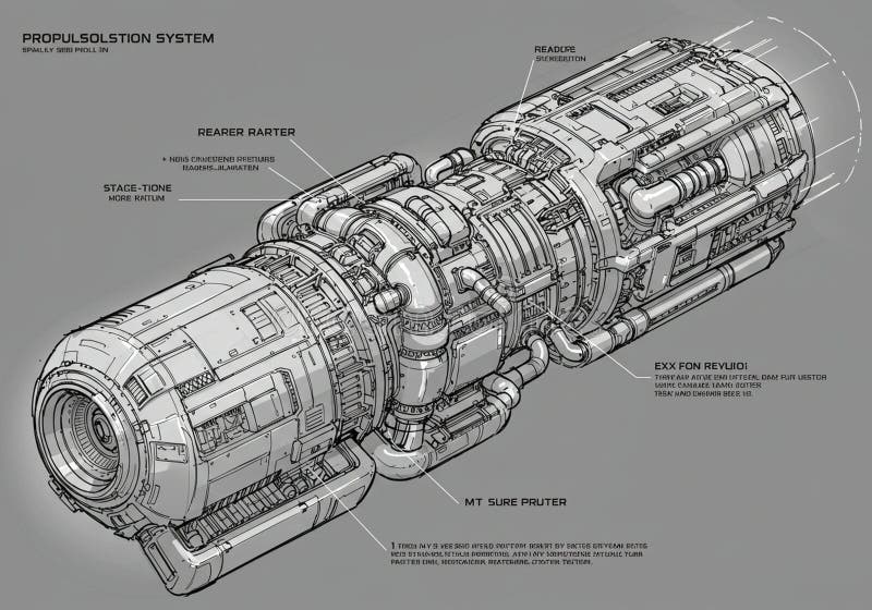 Futuristic Propulsion System Design with Intricate Mechanical ...