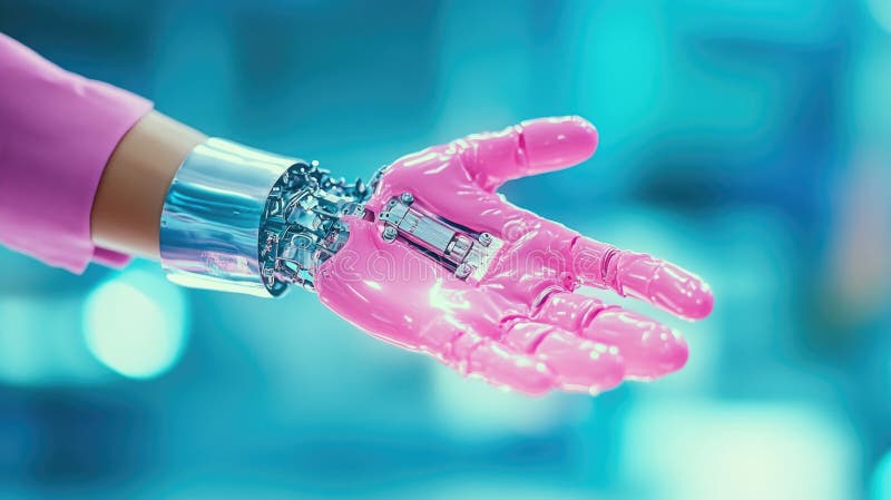 Futuristic Prosthetic Limb Design in Vibrant Colors for Technological ...