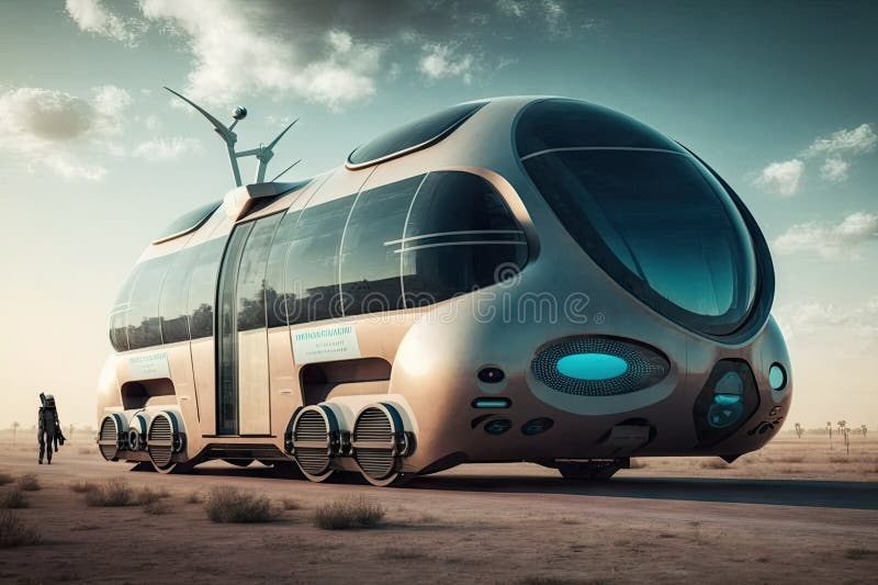 Futuristic Public Transportation System, with Sleek and Futuristic ...