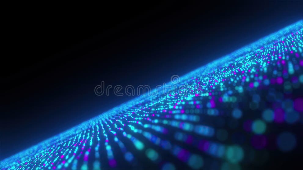 Futuristic Purple and Blue Dots Background Stock Illustration ...