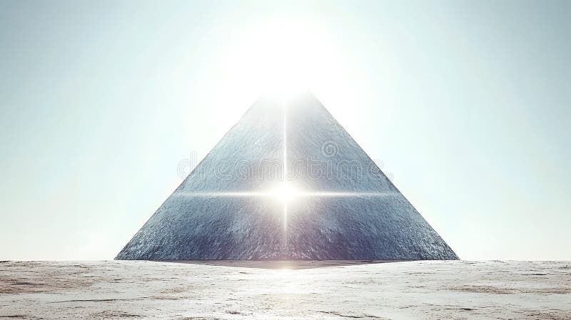Futuristic Pyramid Structure Glowing Sun Light Good Resolution Stock ...